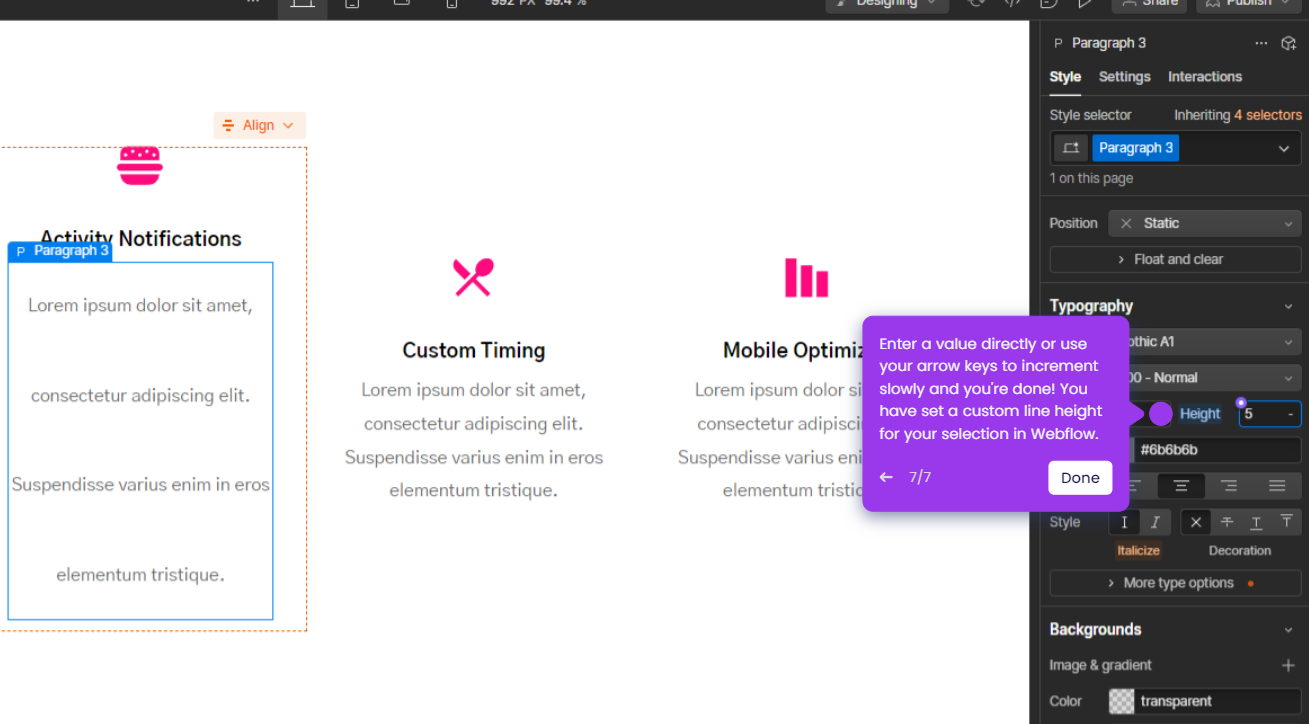 How To Change Line Spacing In Webflow: 1-Min Guide